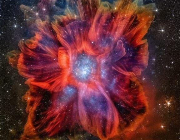 Flower Nebula g - AI Generated Artwork - NightCafe Creator