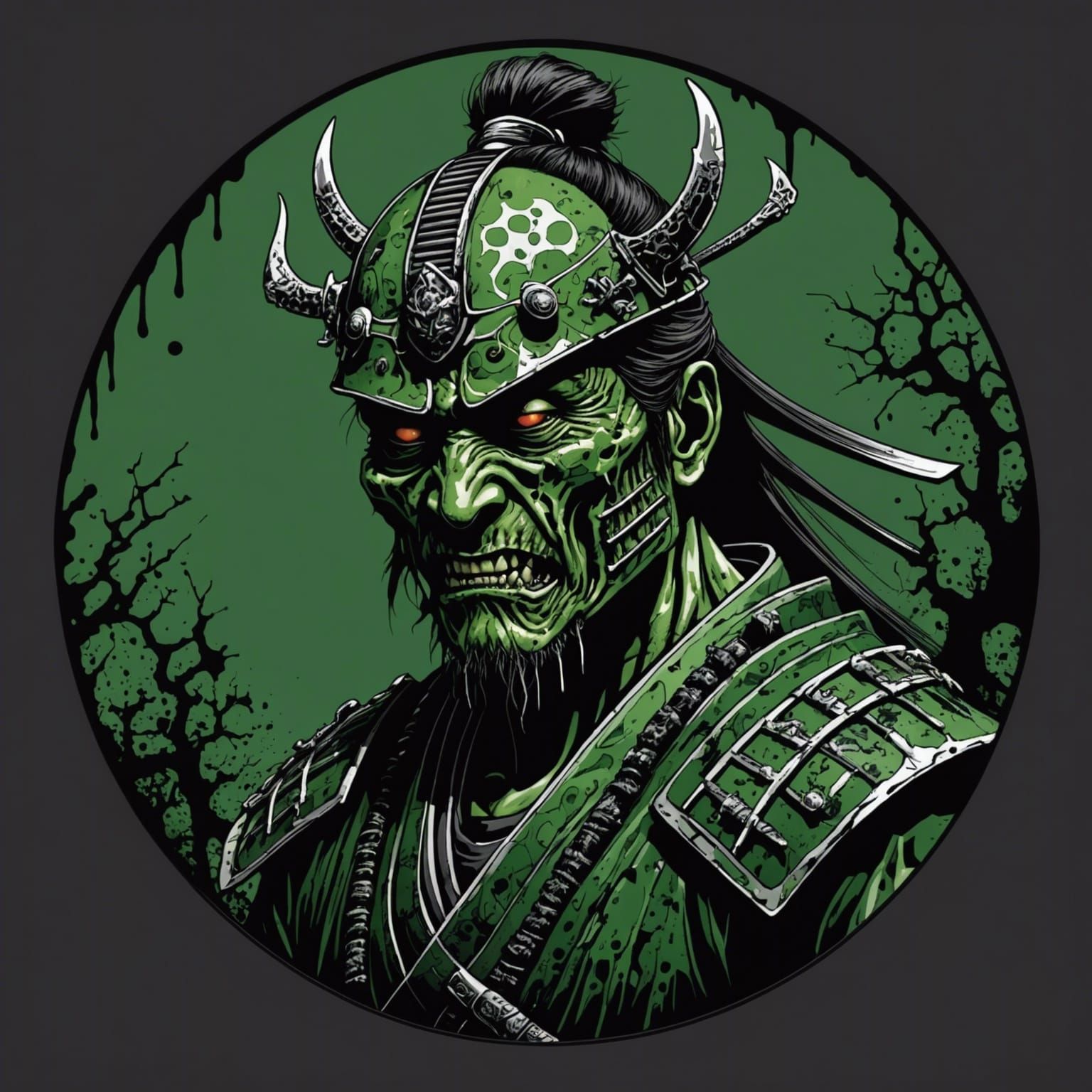 Zombie Samurai - AI Generated Artwork - NightCafe Creator