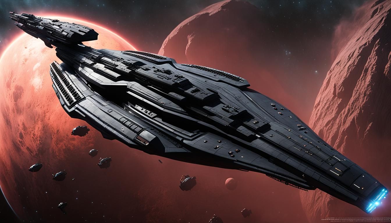 a vivid description of the 'Imperator-class' capital space battleship ...