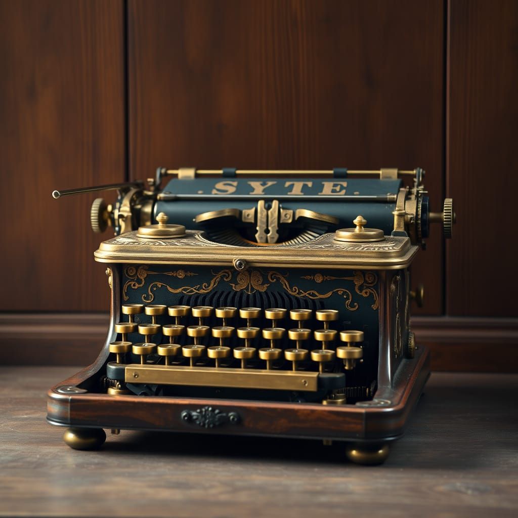 A Vintage Typewriter from the 1800s