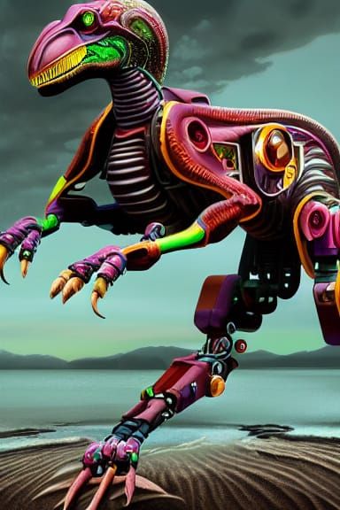 Cyber Raptor 3 - AI Generated Artwork - NightCafe Creator