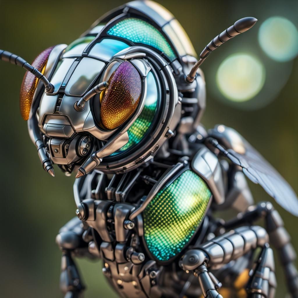 Robotic bee - AI Generated Artwork - NightCafe Creator