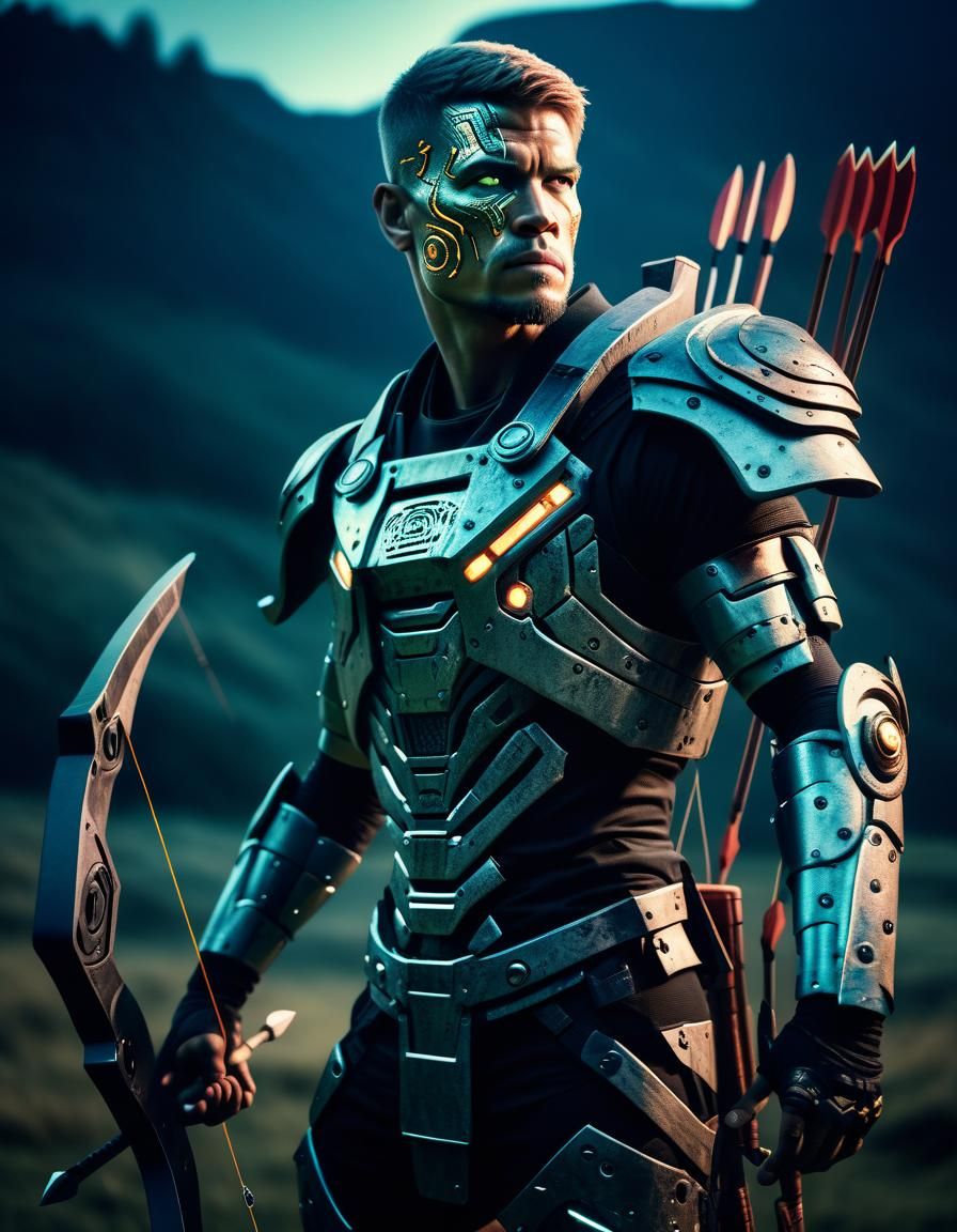 Cyber Archer - AI Generated Artwork - NightCafe Creator