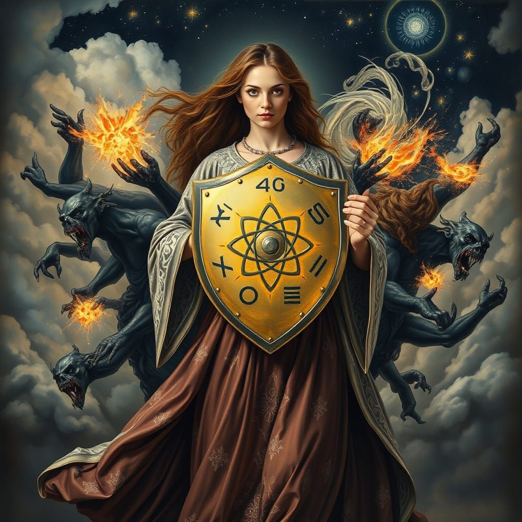 Science and Reason Defend Humanity Against Ignoran... - AI Art