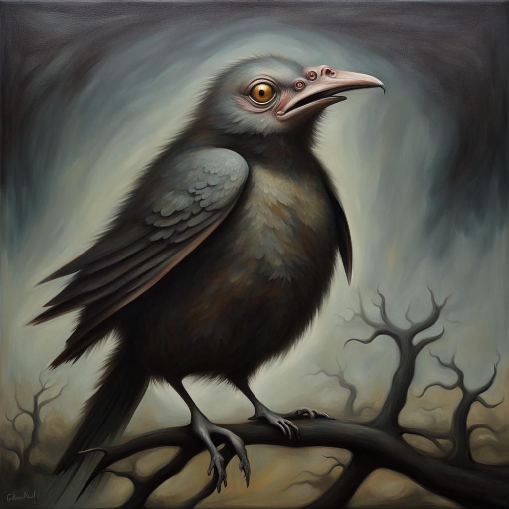 Uncanny Bird - AI Generated Artwork - NightCafe Creator