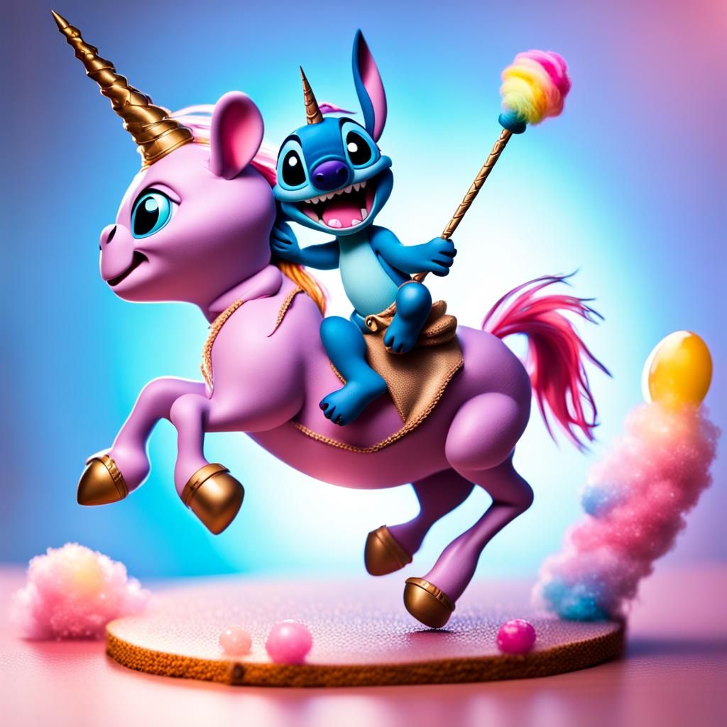 Stitch and unicorn - AI Generated Artwork - NightCafe Creator