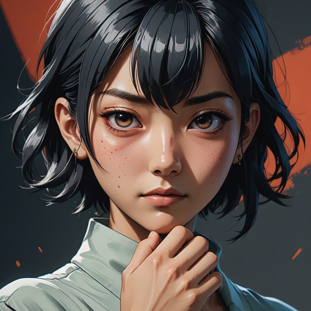 Asami - Anime-Inspired Close-Up of Elbows in Cinematic Style