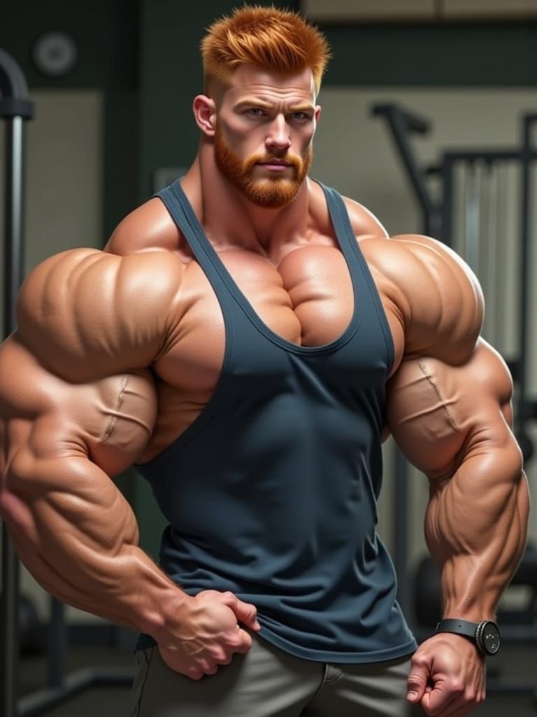 Bodybuilder with ginger hair - Bodybuilder with ginger hair