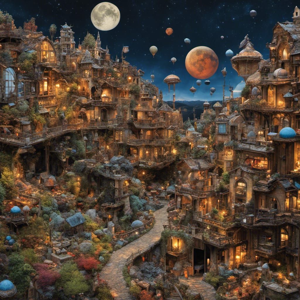 Bustling Boondocks - AI Generated Artwork - NightCafe Creator