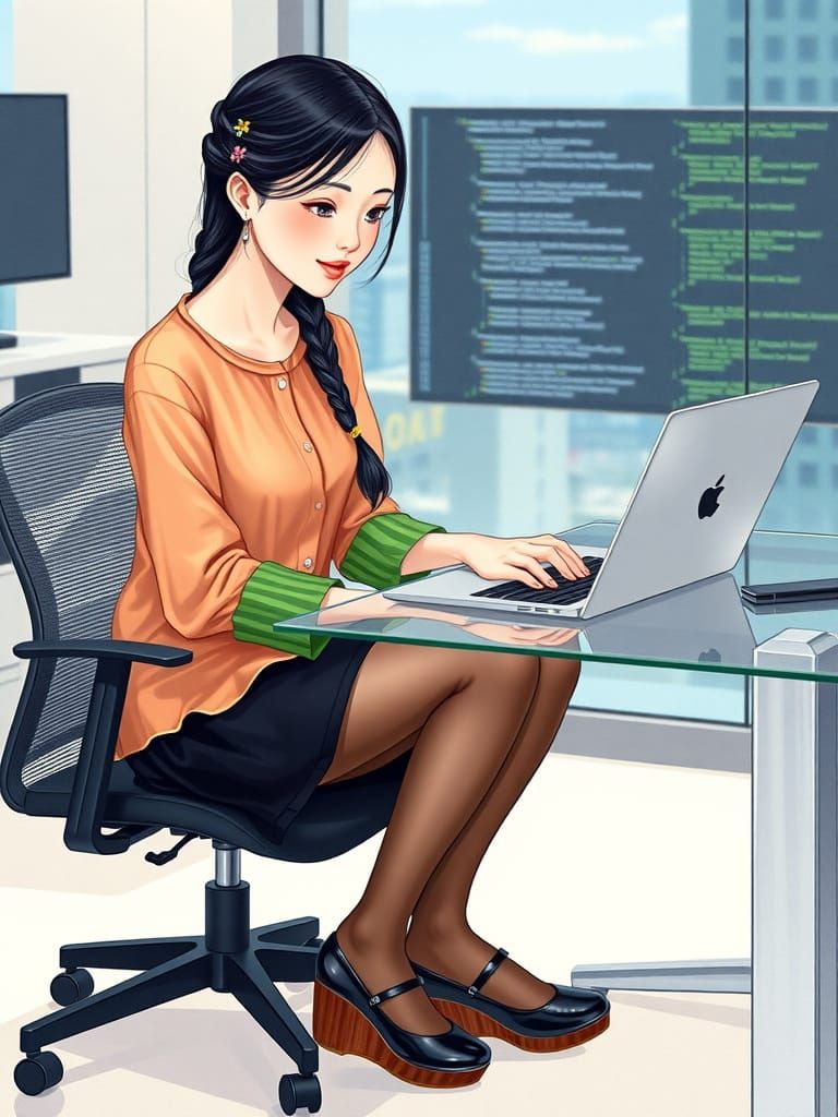 Can a female computer-nerd programmer be kawaii-looking? This female ...