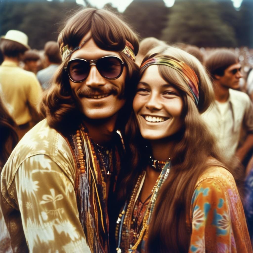 selfie at woodstock - AI Generated Artwork - NightCafe Creator