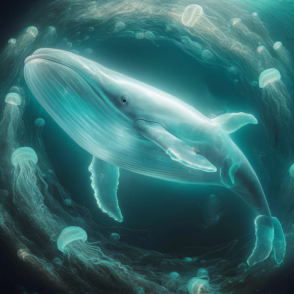 Ghost whale - AI Generated Artwork - NightCafe Creator