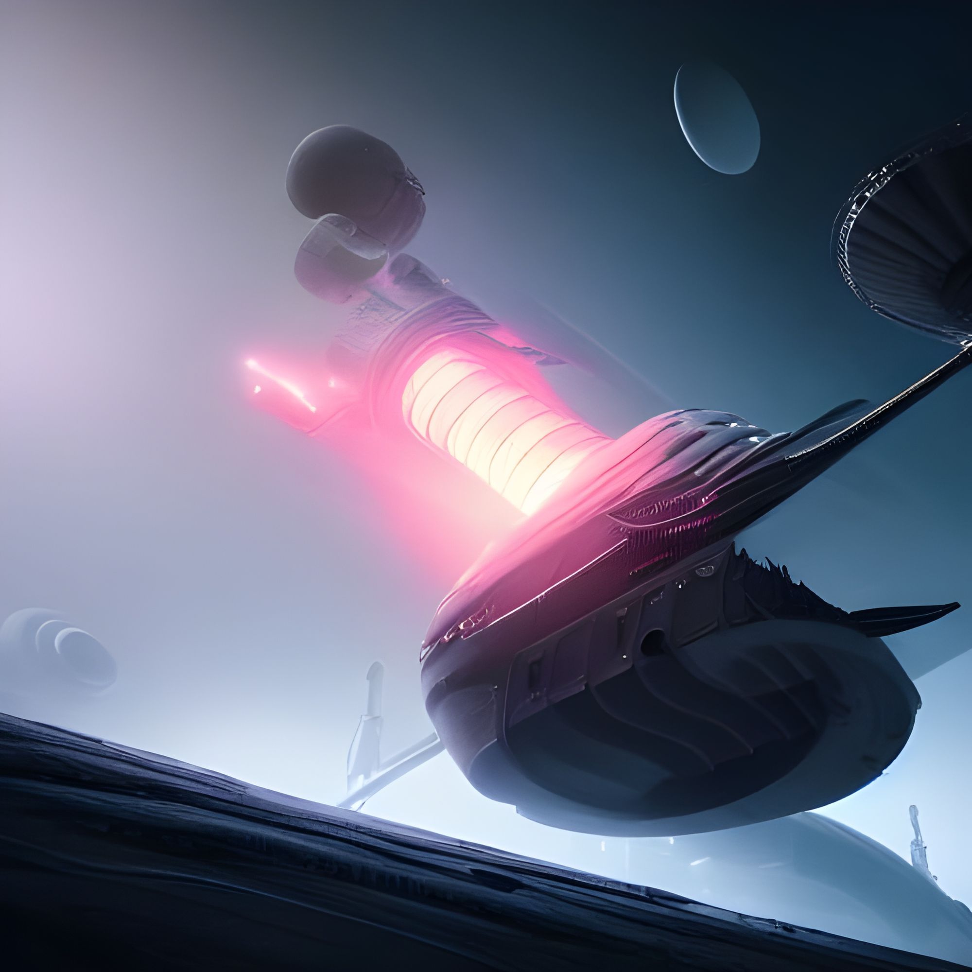 Alien space vehicle firing energy weapons : r/nightcafe