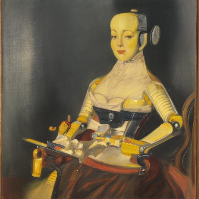 Victorian Robot - AI Generated Artwork - NightCafe Creator