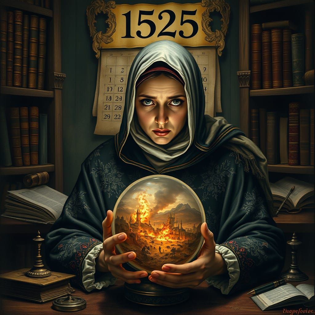 The year is 1525 and the fortune teller cant believe the prediction for ...