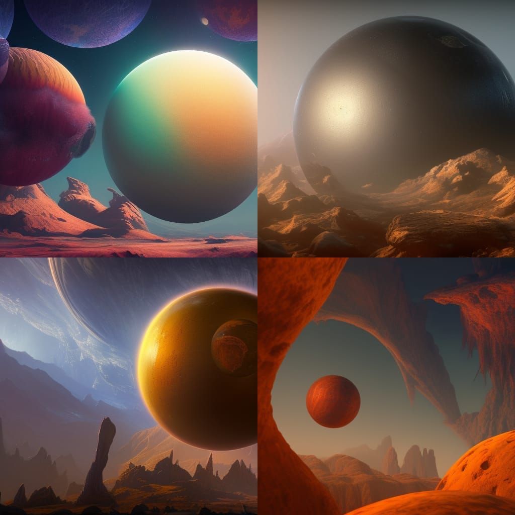planet inside orb detailed matte painting, deep color, fantastical ...