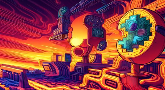 Pacman Abstract Upgrade - AI Generated Artwork - NightCafe Creator