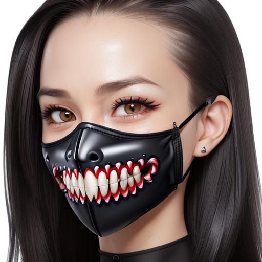 twisted full face mouth mask teeth - AI Generated Artwork - NightCafe ...