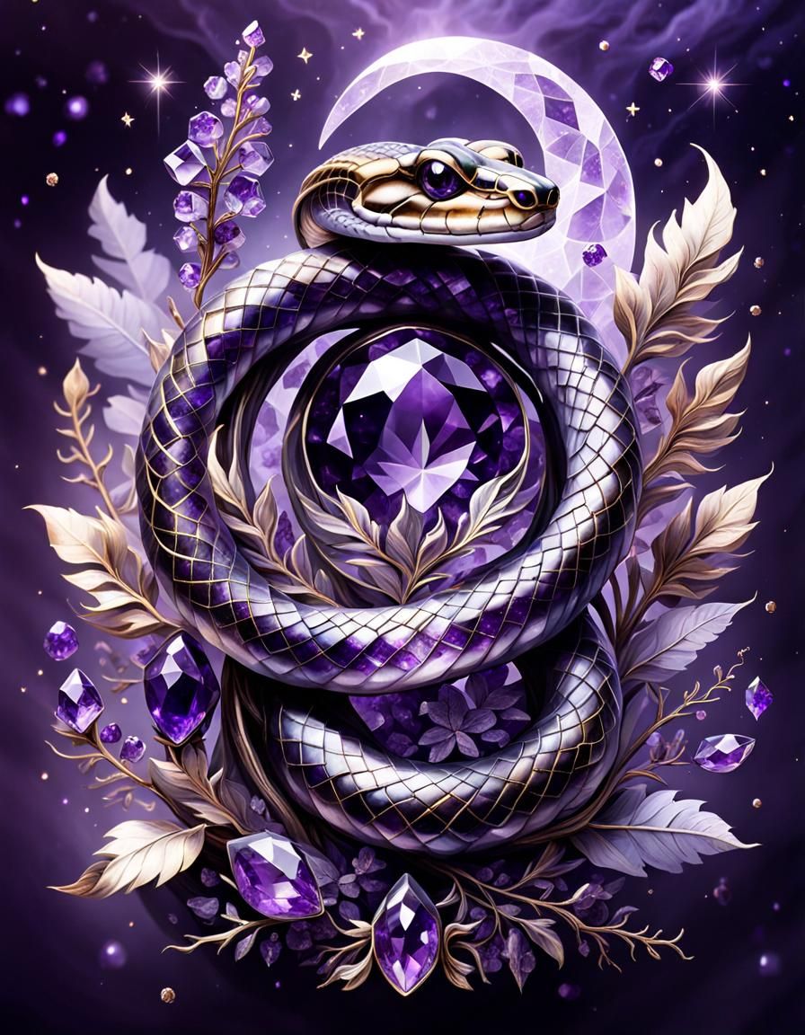 Purple Snake - AI Generated Artwork - NightCafe Creator