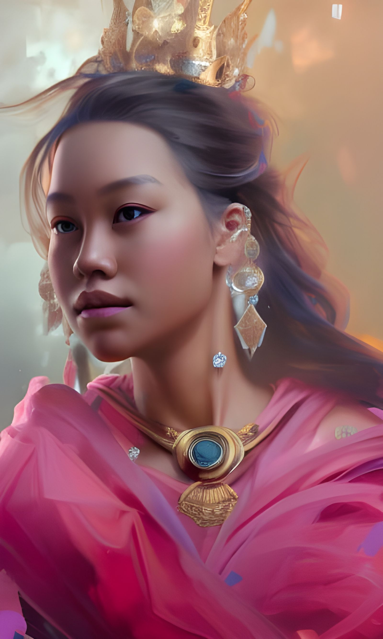 Crowned Princess; Khmer goddess - Khmer Goddess Portrait in ...