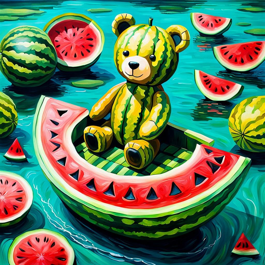 Watermelon Boat - AI Generated Artwork - NightCafe Creator