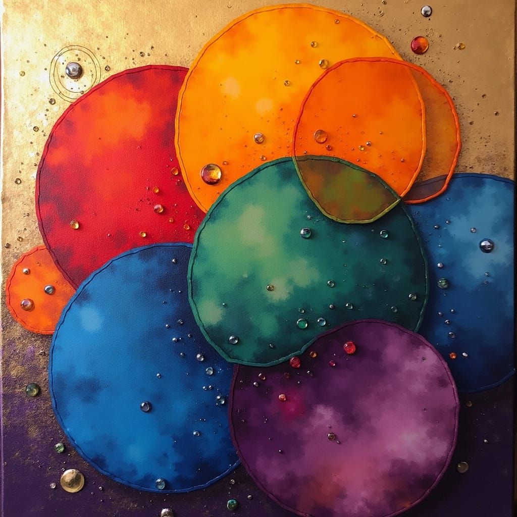 Vibrant Polychromatic Spectrum in Opulent Style - AI Art