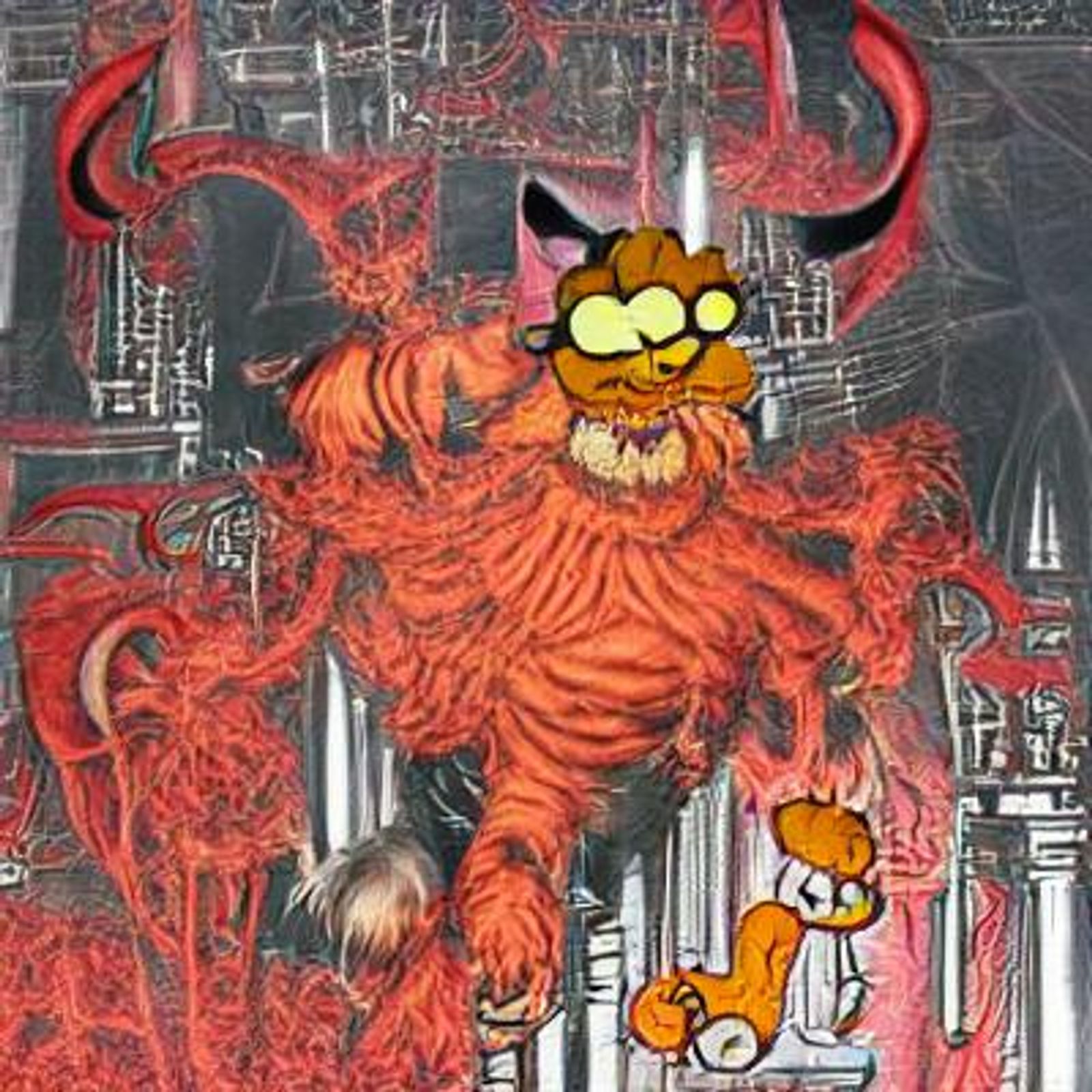 Demon Lord Garfield - AI Generated Artwork - NightCafe Creator