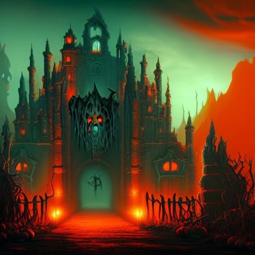 Halloween hellscape - AI Generated Artwork - NightCafe Creator