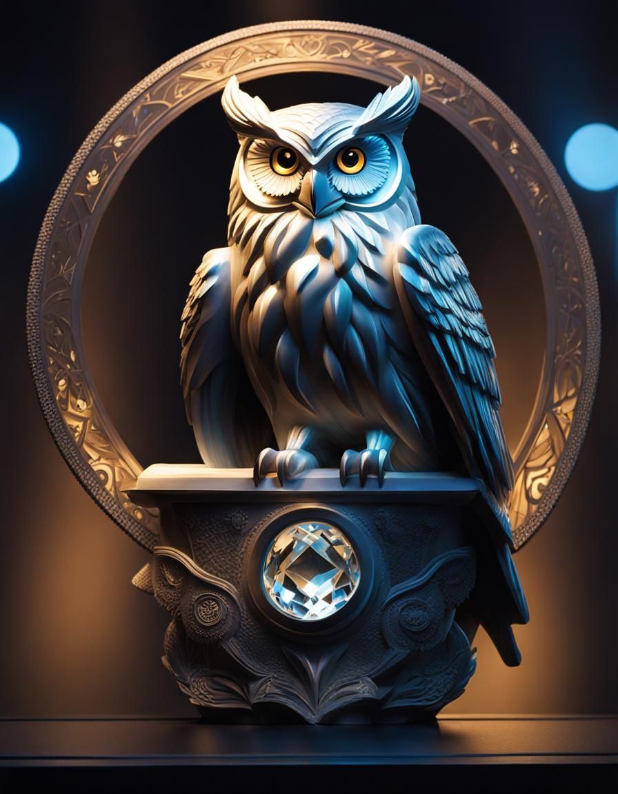 Iron Owl I - AI Generated Artwork - NightCafe Creator