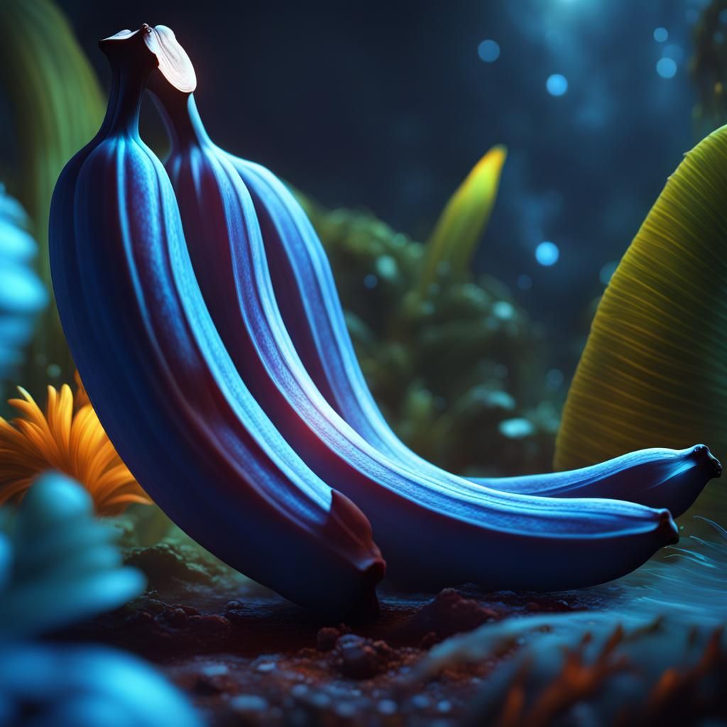 Blue bananas - AI Generated Artwork - NightCafe Creator