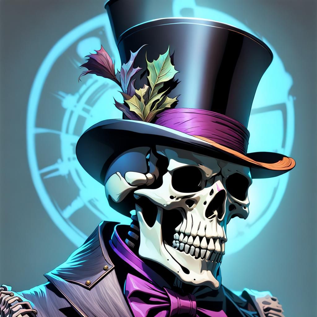 Gentleman Skeleton II - AI Generated Artwork - NightCafe Creator