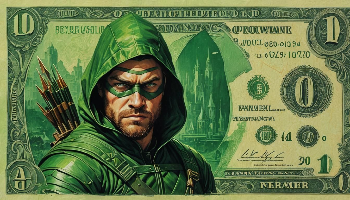 Green Arrow color banknote Art - AI Generated Artwork - NightCafe Creator