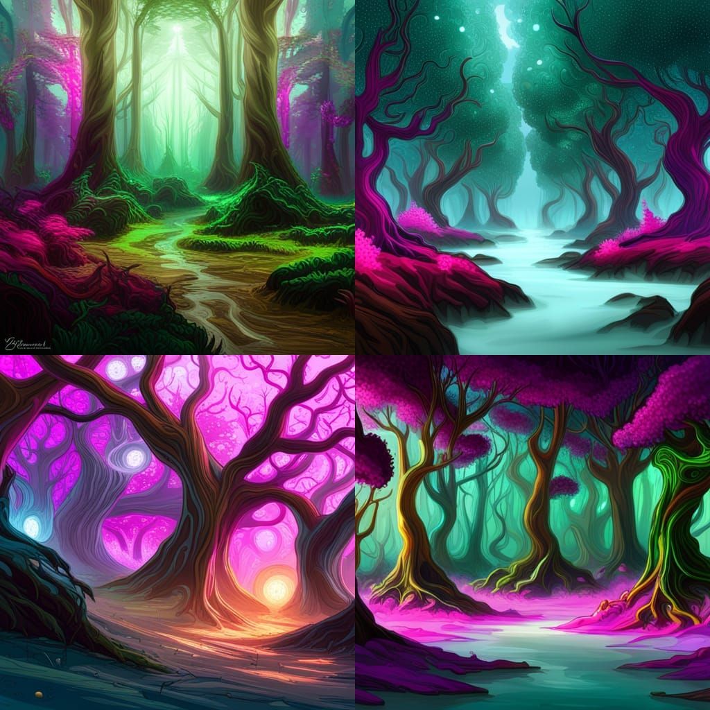 The woods of Whimsy - AI Generated Artwork - NightCafe Creator