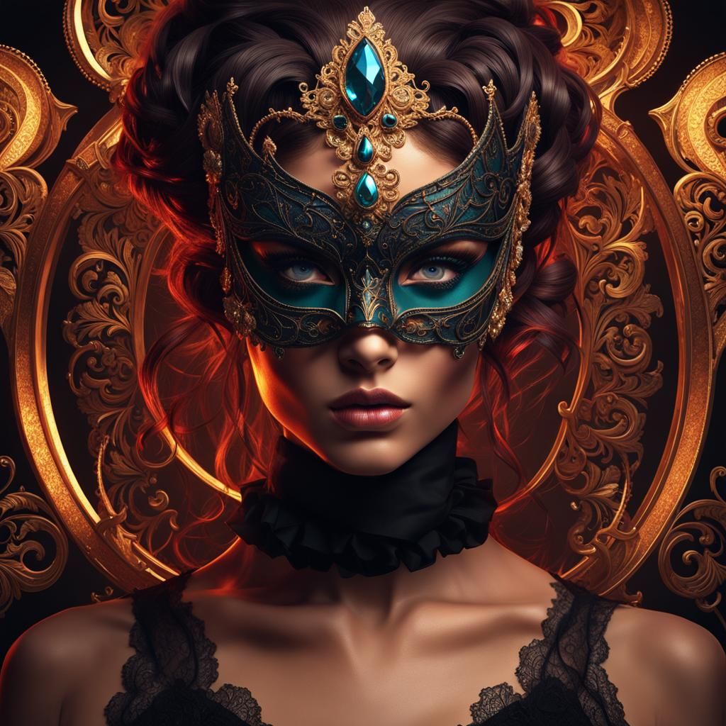 Masquerade masked woman - AI Generated Artwork - NightCafe Creator