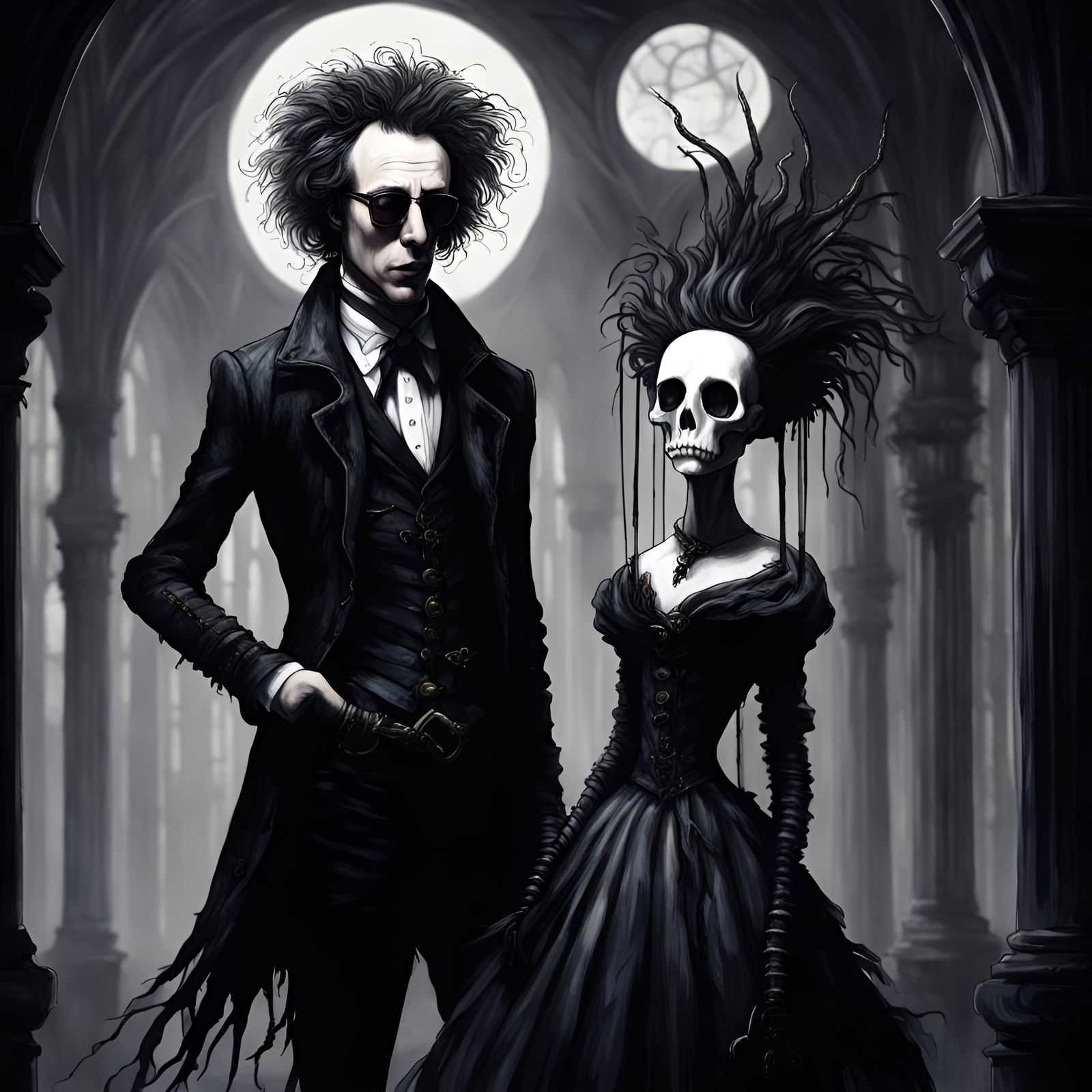 Achilles Mortimer Tim Burton gothic art synesthesia mysterious dark ...