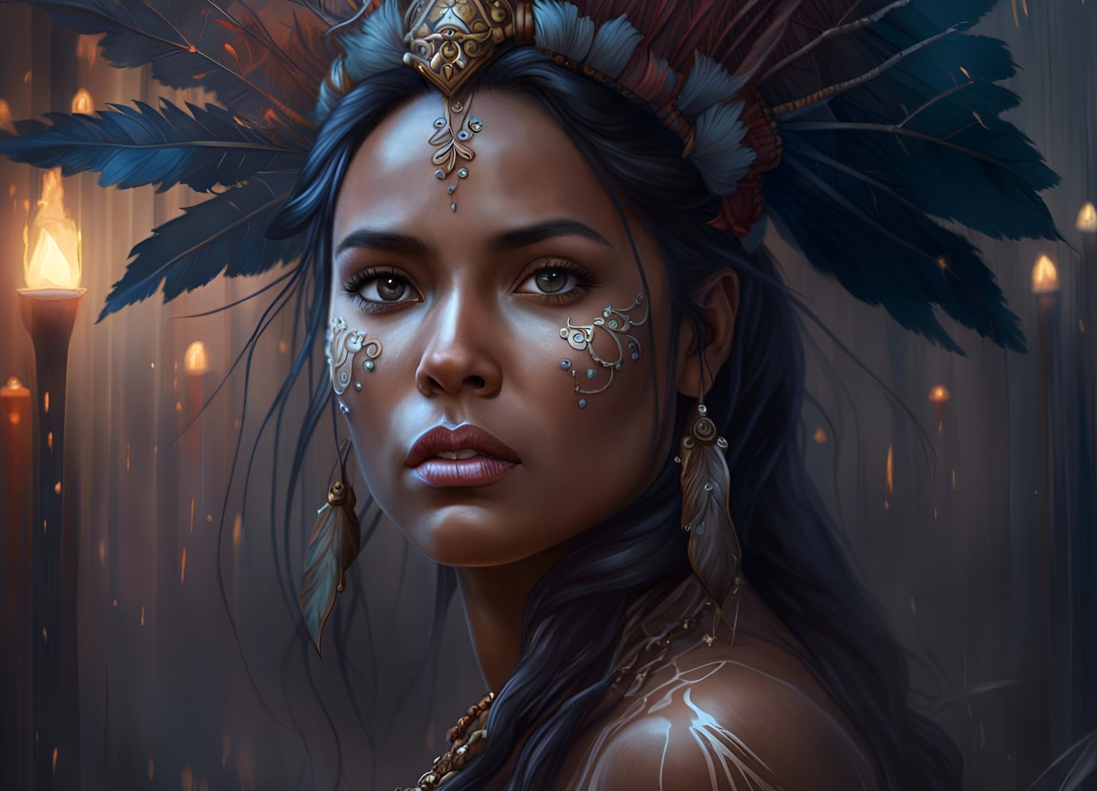 Tribal Princess - AI Generated Artwork - NightCafe Creator