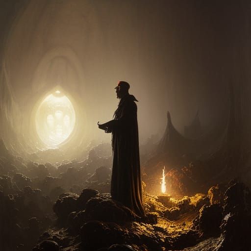 Tentacle wizard horror Gustave Doré Greg Rutkowski - AI Generated ...