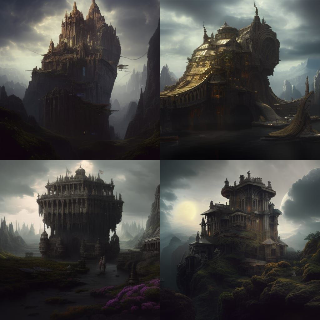 Fallen Castles! - AI Generated Artwork - NightCafe Creator