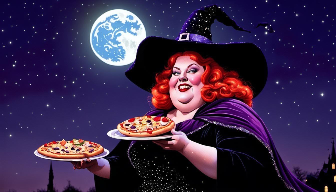 Witch pizza restaurant - AI Generated Artwork - NightCafe Creator