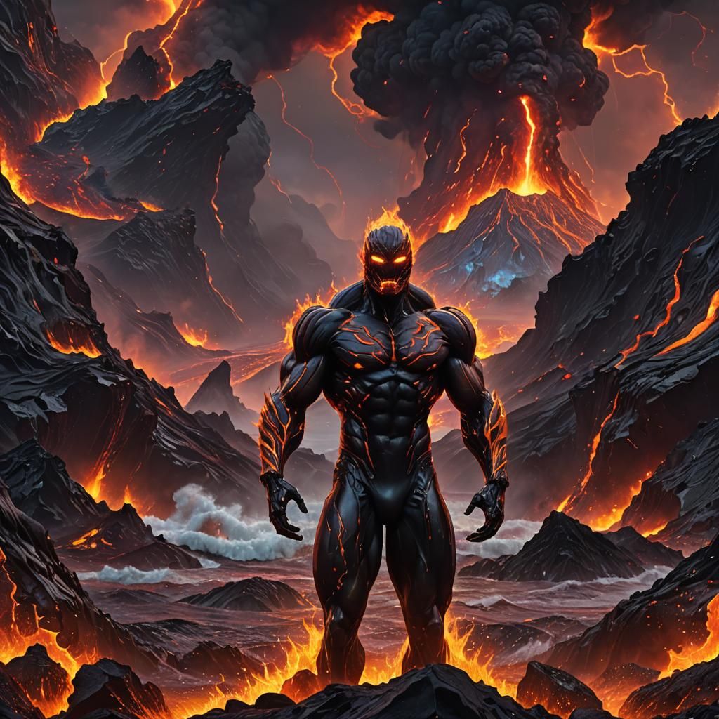Planet of the humanoid lava creatures - AI Generated Artwork ...