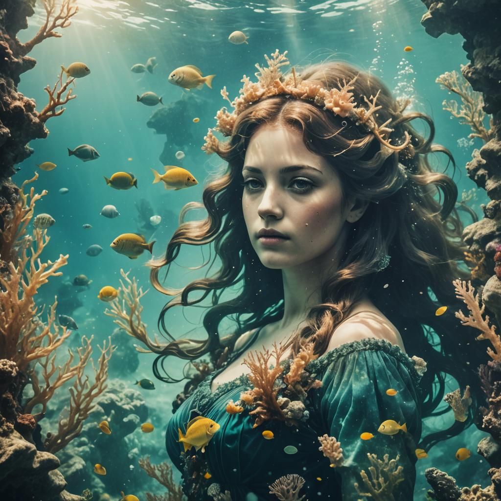 Amphitrite under the sea - AI Generated Artwork - NightCafe Creator