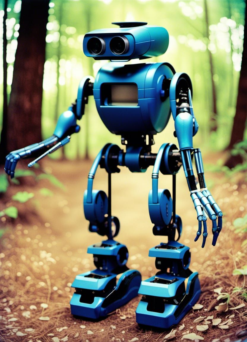 Still, bionic robot in the style of avatar movie, disposable camera ...