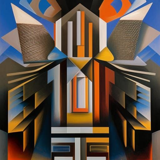 cubist painting, Neo-Cubism, layered overlapping geometry, art deco ...