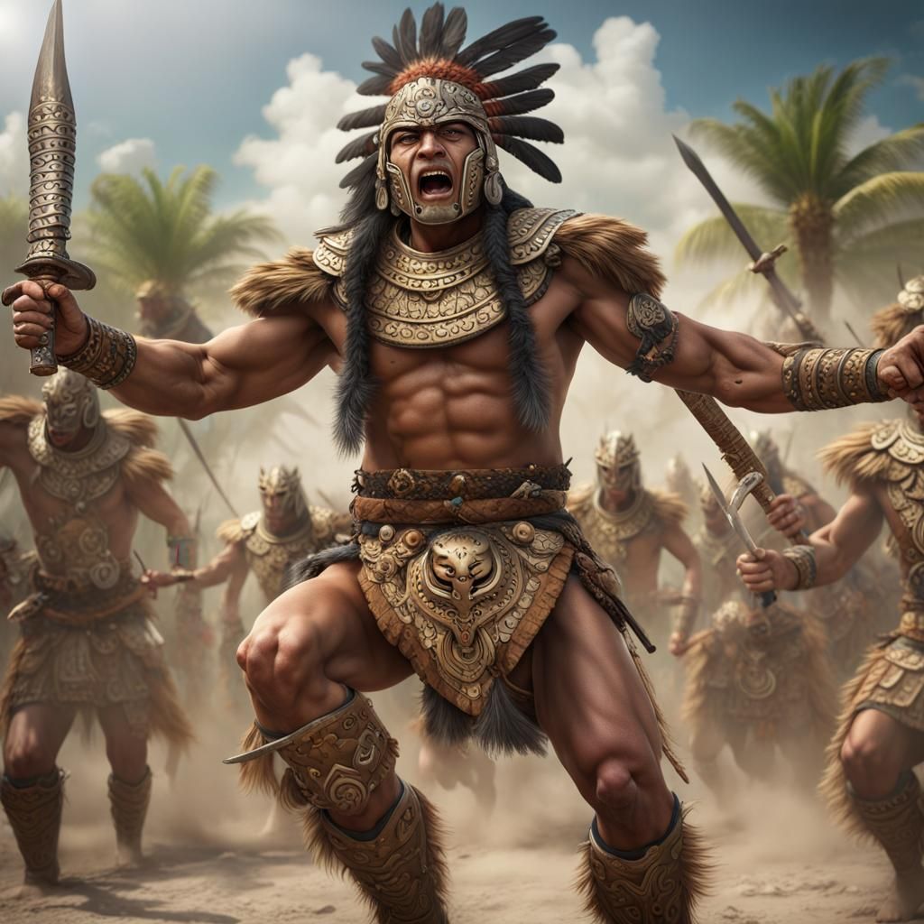 Mayan War - AI Generated Artwork - NightCafe Creator