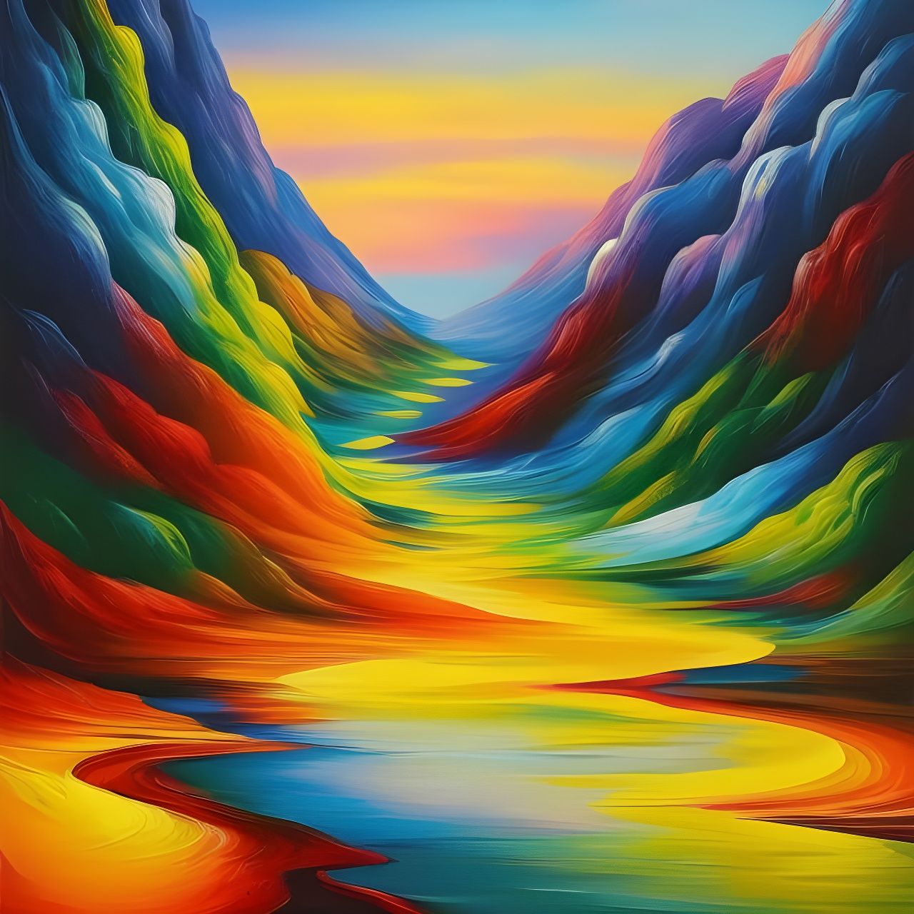 A Road Disappears into the Distance - AI Generated Artwork - NightCafe Creator