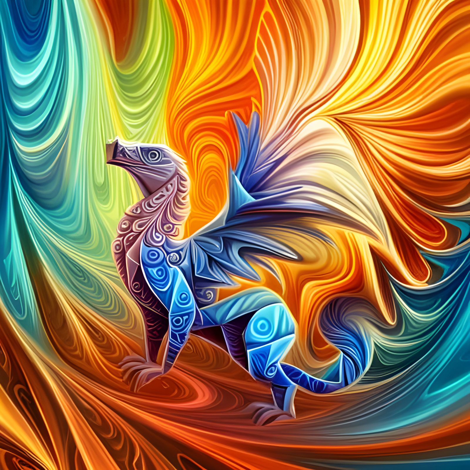 Image centered Photorealistic Beautiful magic glowing color flur ...