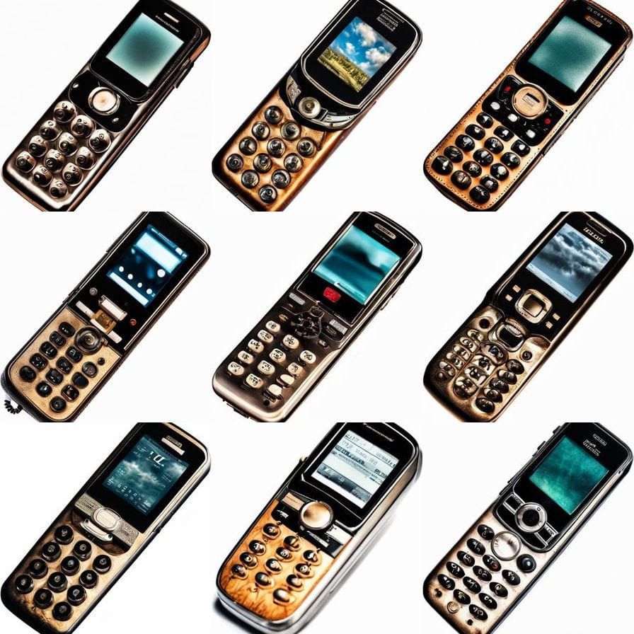 Vintage Cellular Telephone in Hyperrealistic Detai... - AI Art