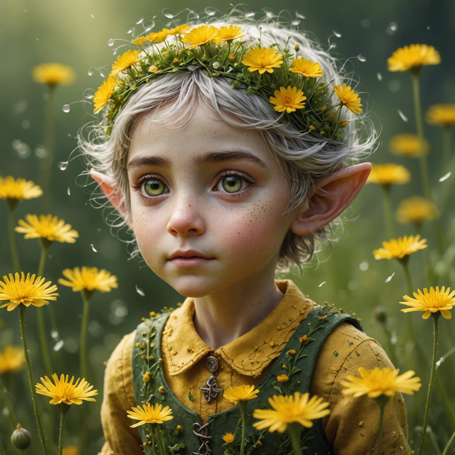 Dandelion pixie elf - AI Generated Artwork - NightCafe Creator