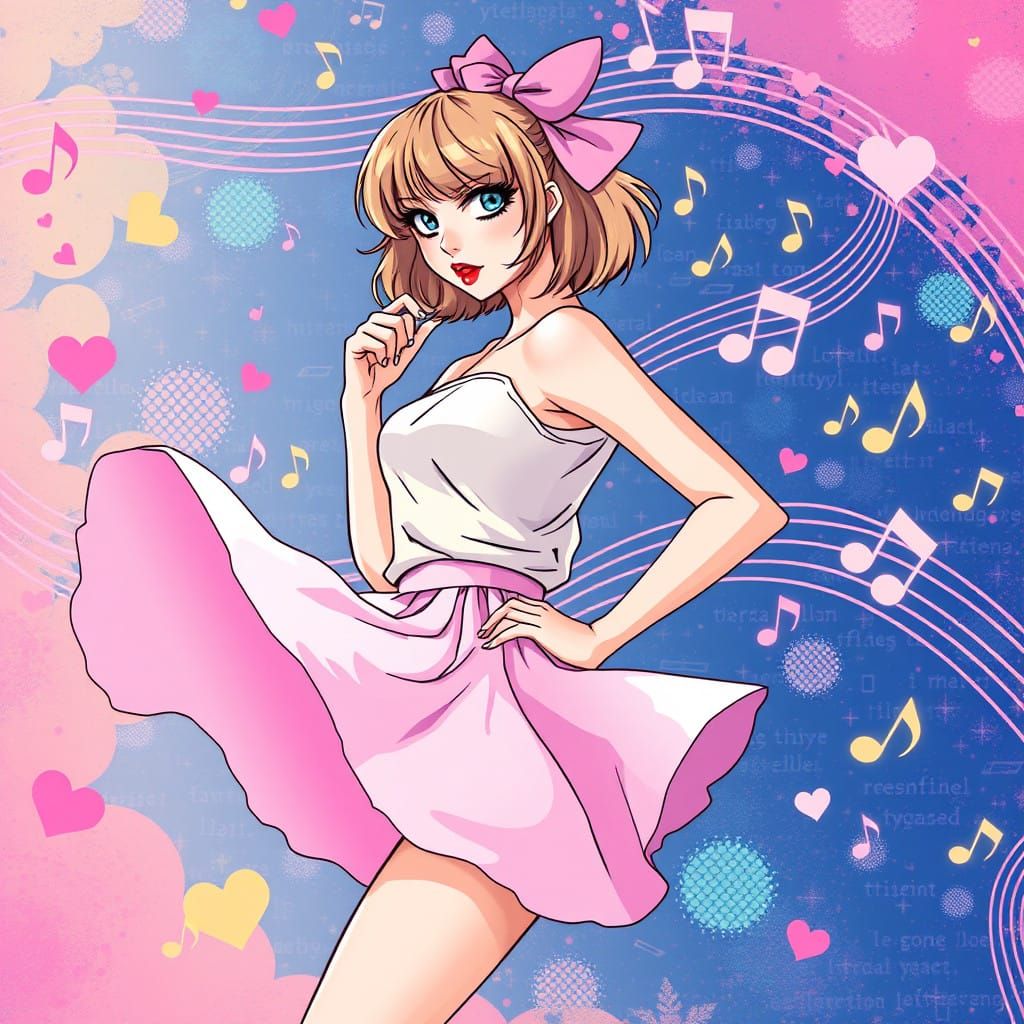 Taylor swift anime - Vibrant Taylor Swift Anime Idol in Drea...