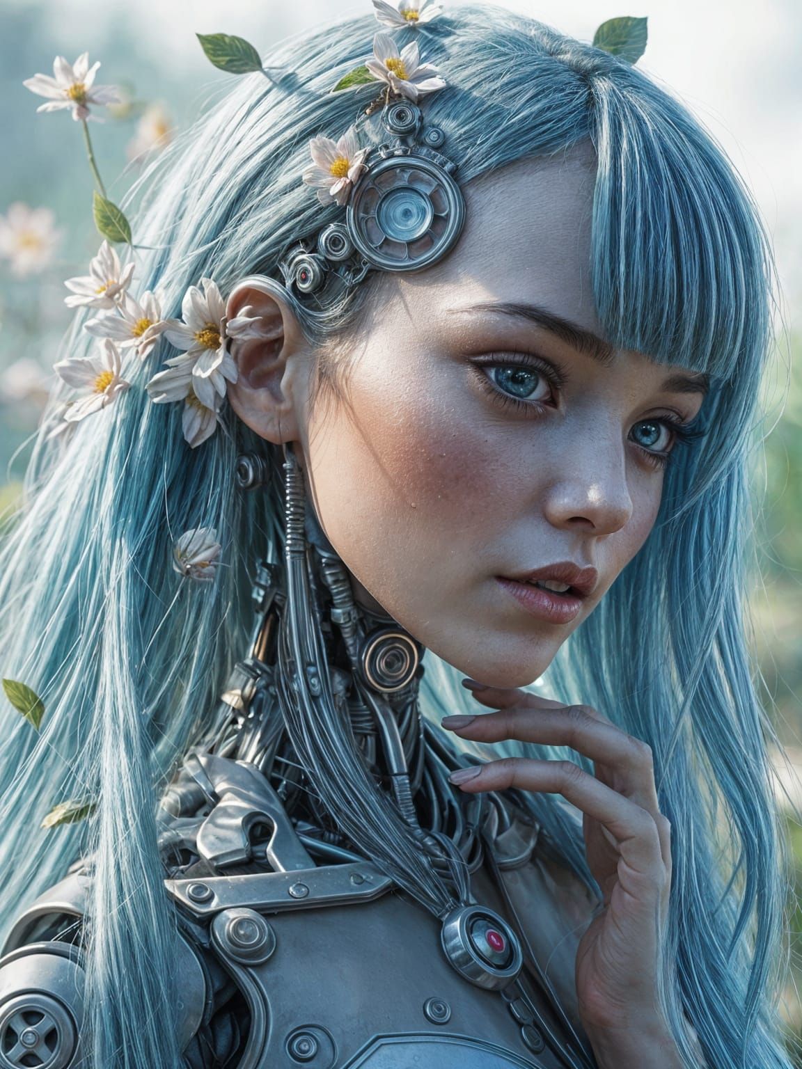 Surreal Robot Goddess Blurs Reality and Dreams - AI Art